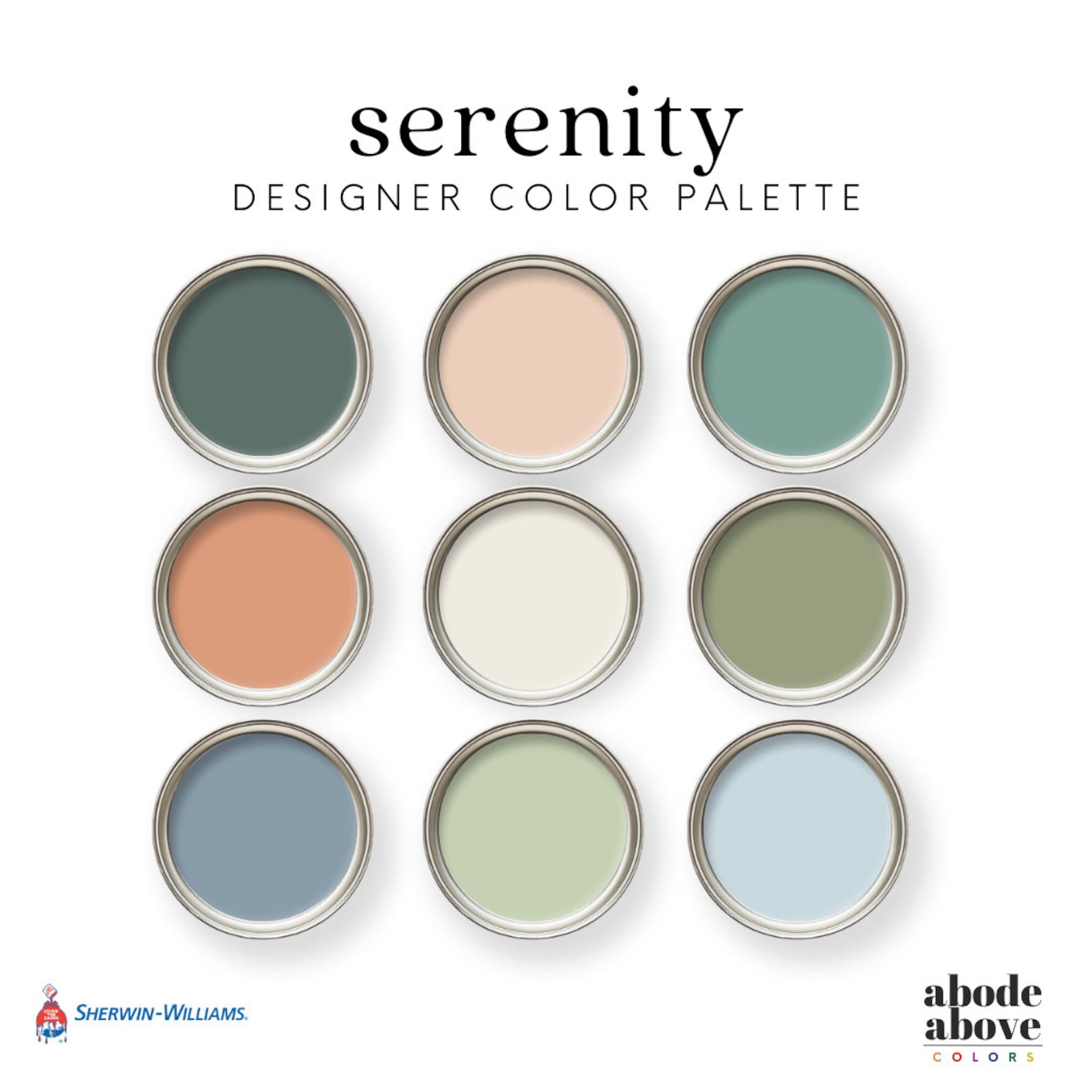 Serenity - Home Color Palette | Sherwin Williams Whole House Color ...