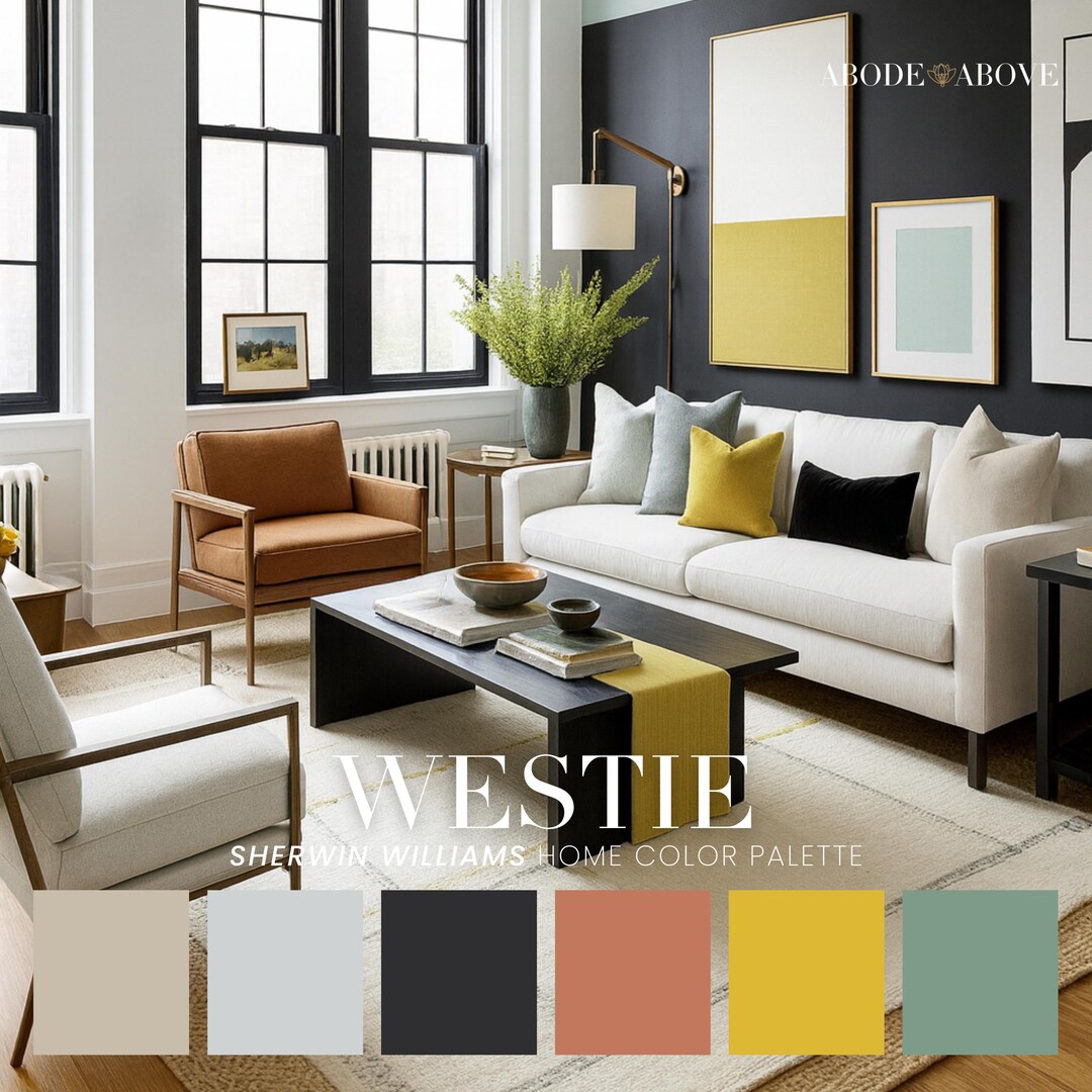 West Elm Inspired Home Color Palette | Modern Paint Scheme (PDF) - Etsy