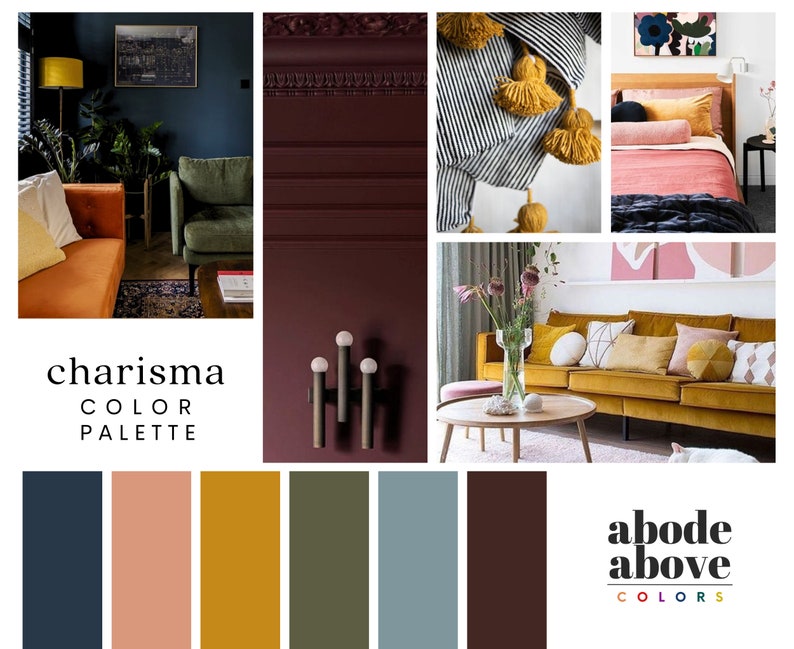 Charisma Interior Design Color Palette With Hex Codes for - Etsy