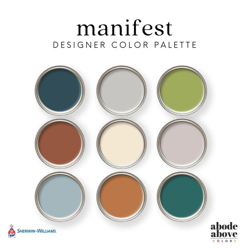 Manifest - Home Color Palette | Sherwin Williams Whole House Color Scheme | Interior Paint ...