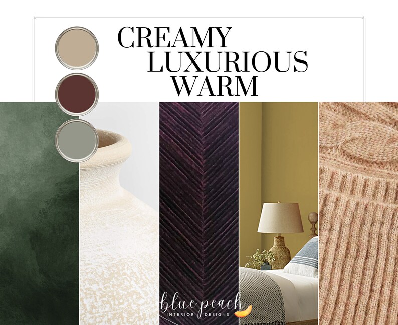 Velvet Interior Design Color Palette With Hex Codes for - Etsy