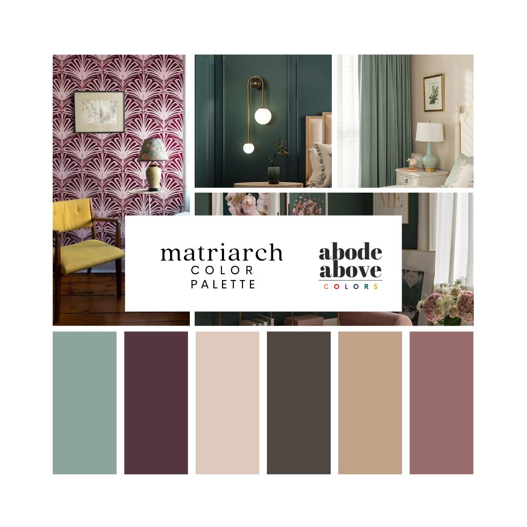 Matriarch Interior Design Color Palette Hex Codes for Procreate Paint ...