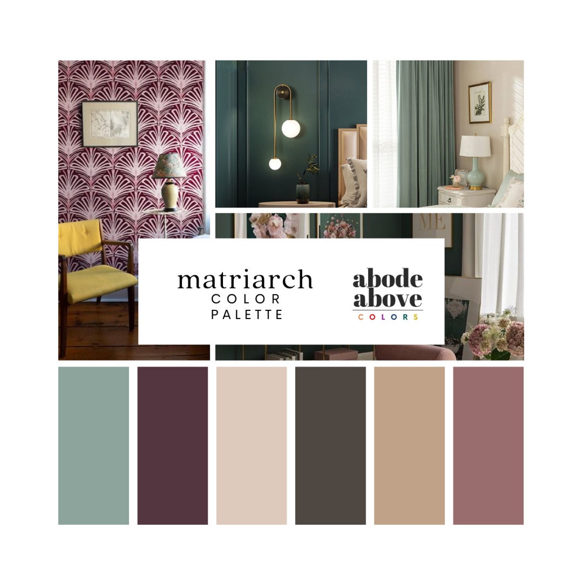 Matriarch Interior Design Color Palette Hex Codes for Procreate Paint ...