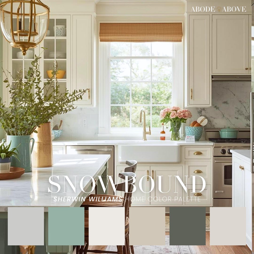 Snowbound Sherwin Williams Whole House Color Palette (printable) - Etsy