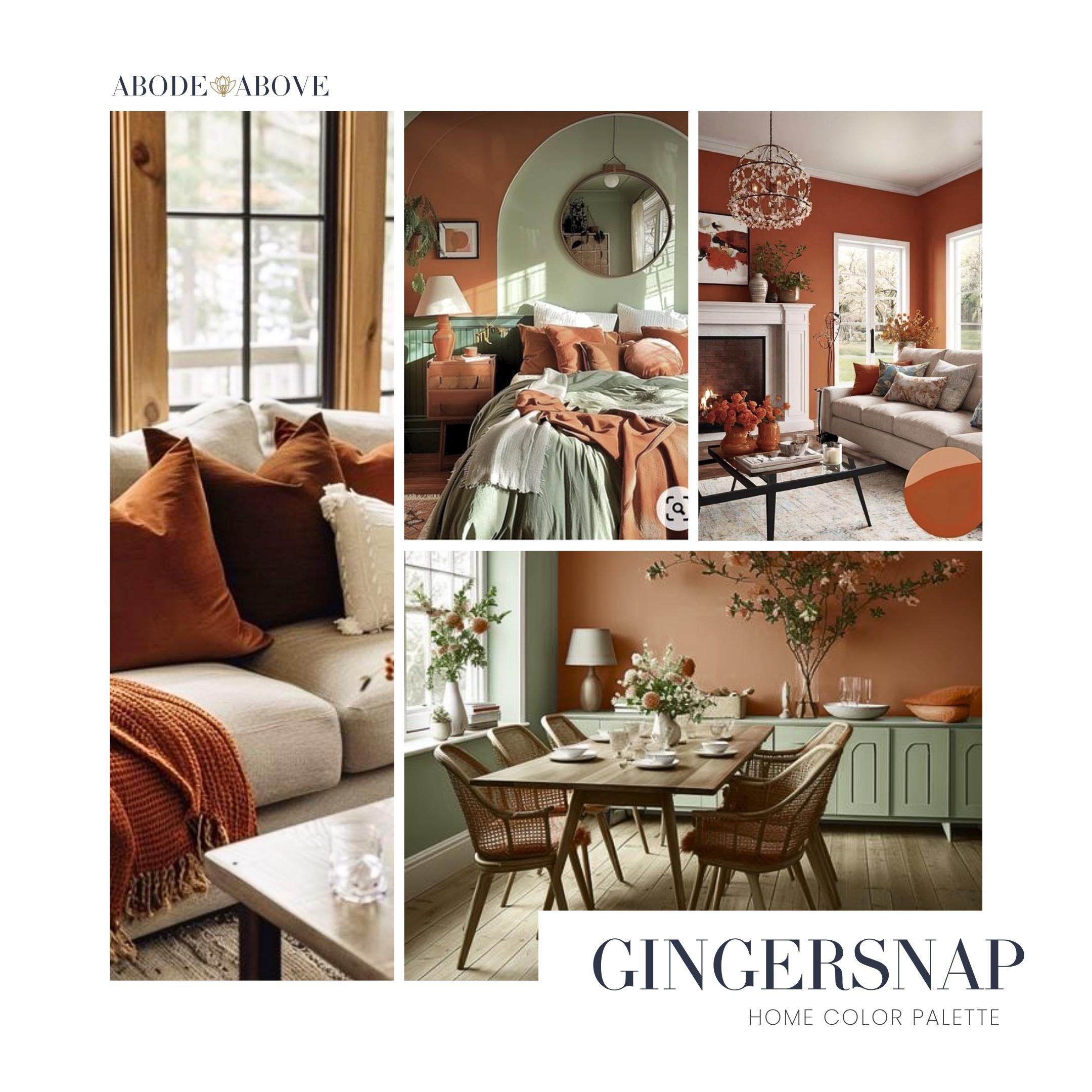 Gingersnap Home Color Palette | Modern Interior Paint Scheme (PDF) - Etsy