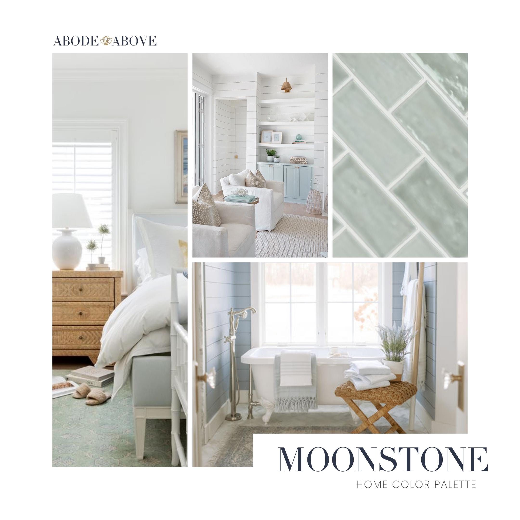 Moonstone Home Color Palette | Coastal Interior Paint Colors (PDF) - Etsy