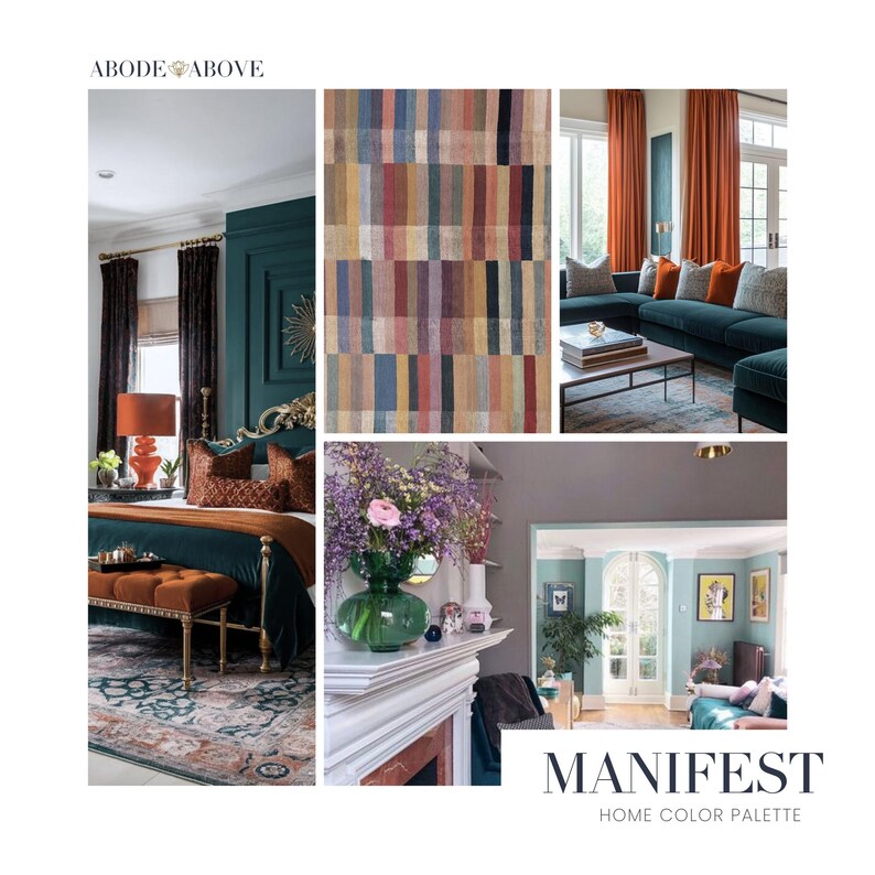 Manifest Home Color Palette | Mid-century Modern Paint Scheme (digital ...