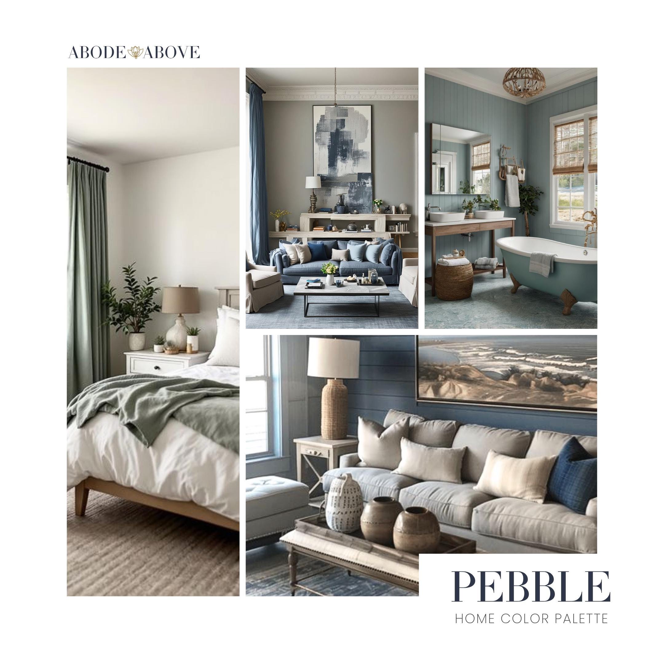 Pebble Home Color Palette | Sherwin Williams Interior Paint Scheme (PDF) - Etsy