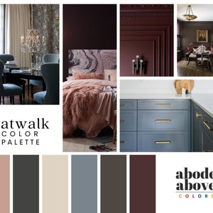 Catwalk Interior Design Color Palette With Hex Codes for - Etsy