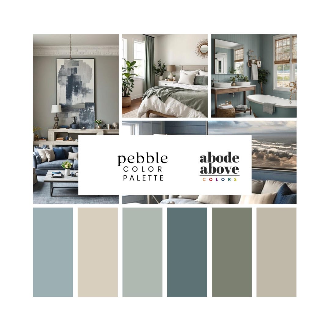 Pebble - Home Color Palette | Sherwin Williams Whole House Color Scheme | Interior Paint Swatch ...