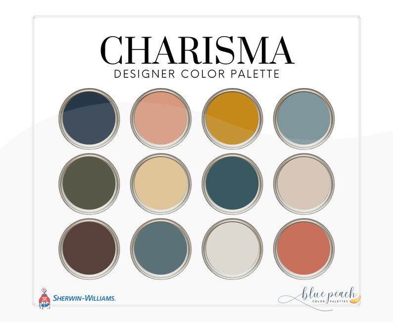 Charisma Interior Design Color Palette With Hex Codes for - Etsy