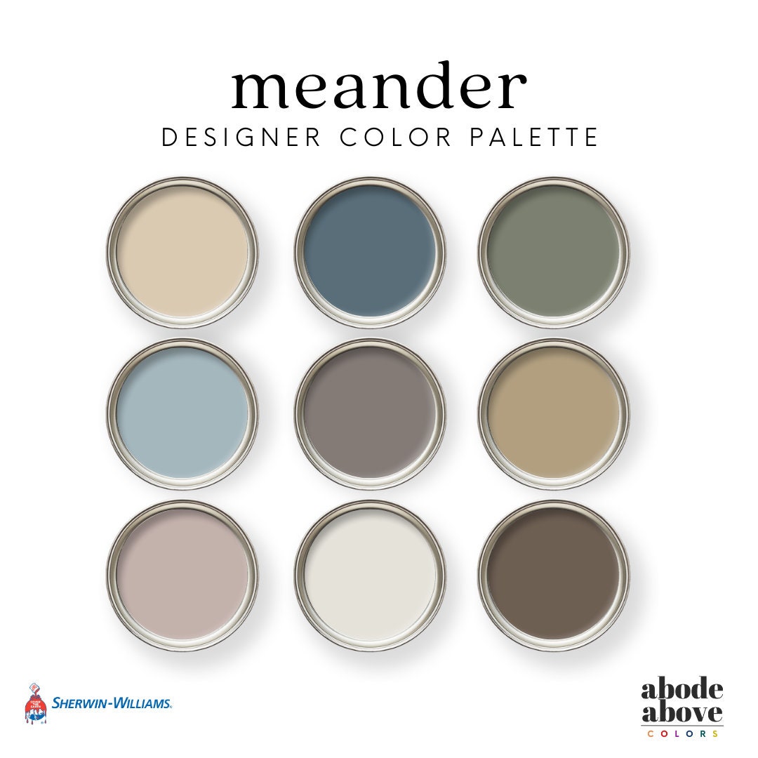Meander - Home Color Palette | Sherwin Williams Whole House Color ...
