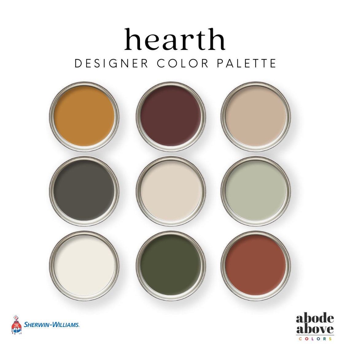 Hearth - Home Color Palette | Sherwin Williams Whole House Color Scheme ...