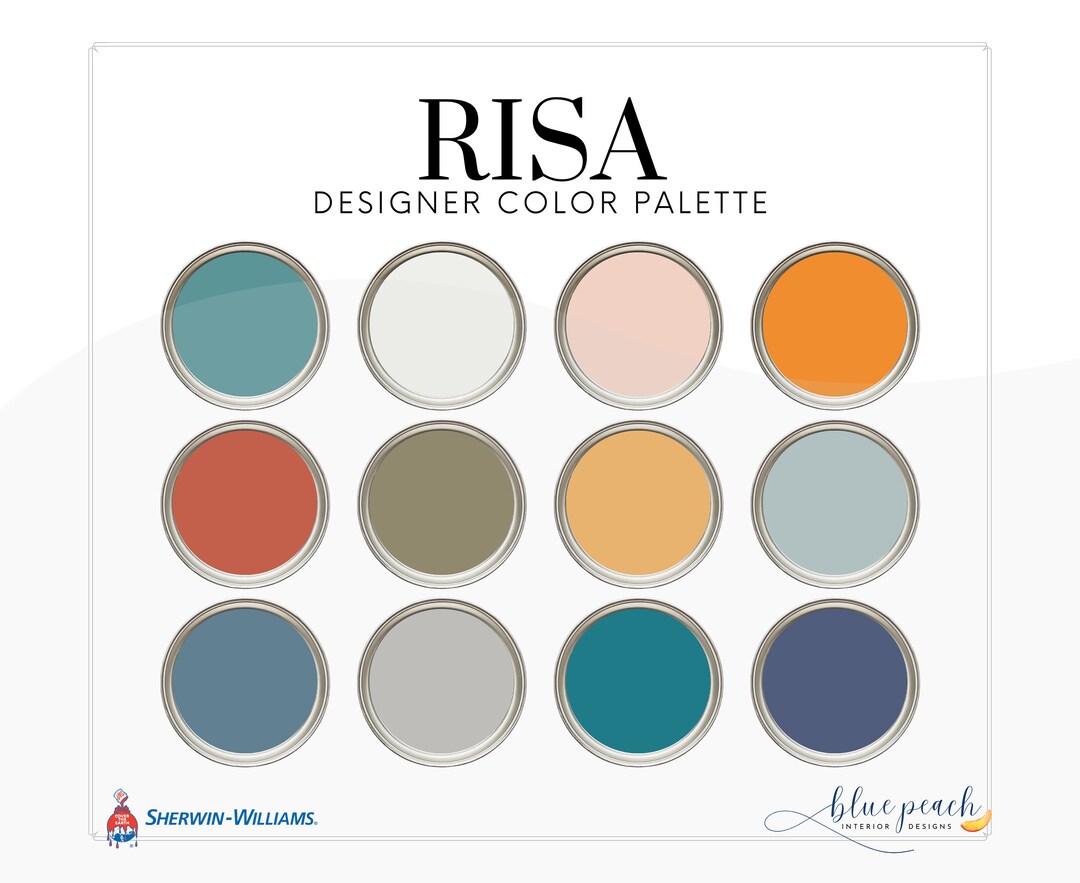 Risa Interior Design Color Palette With Hex Codes for - Etsy