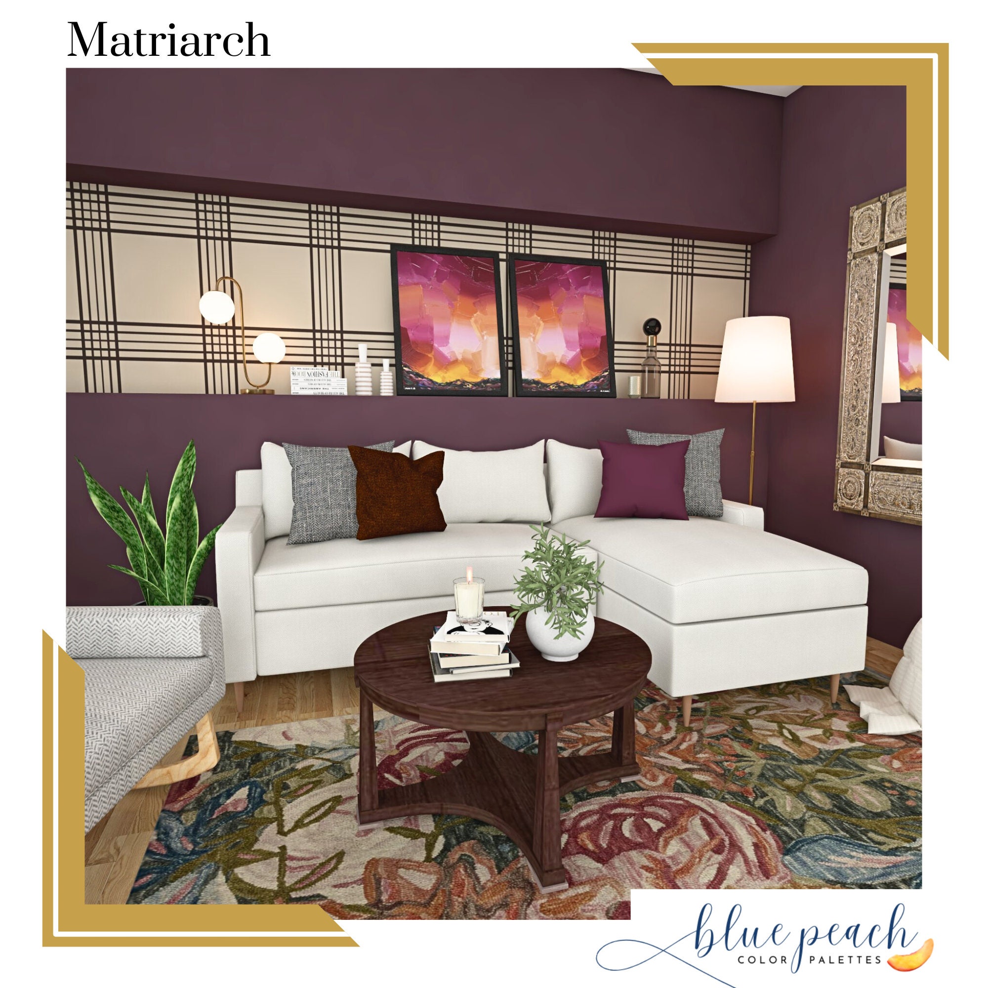 Matriarch Interior Design Color Palette With Hex Codes for - Etsy