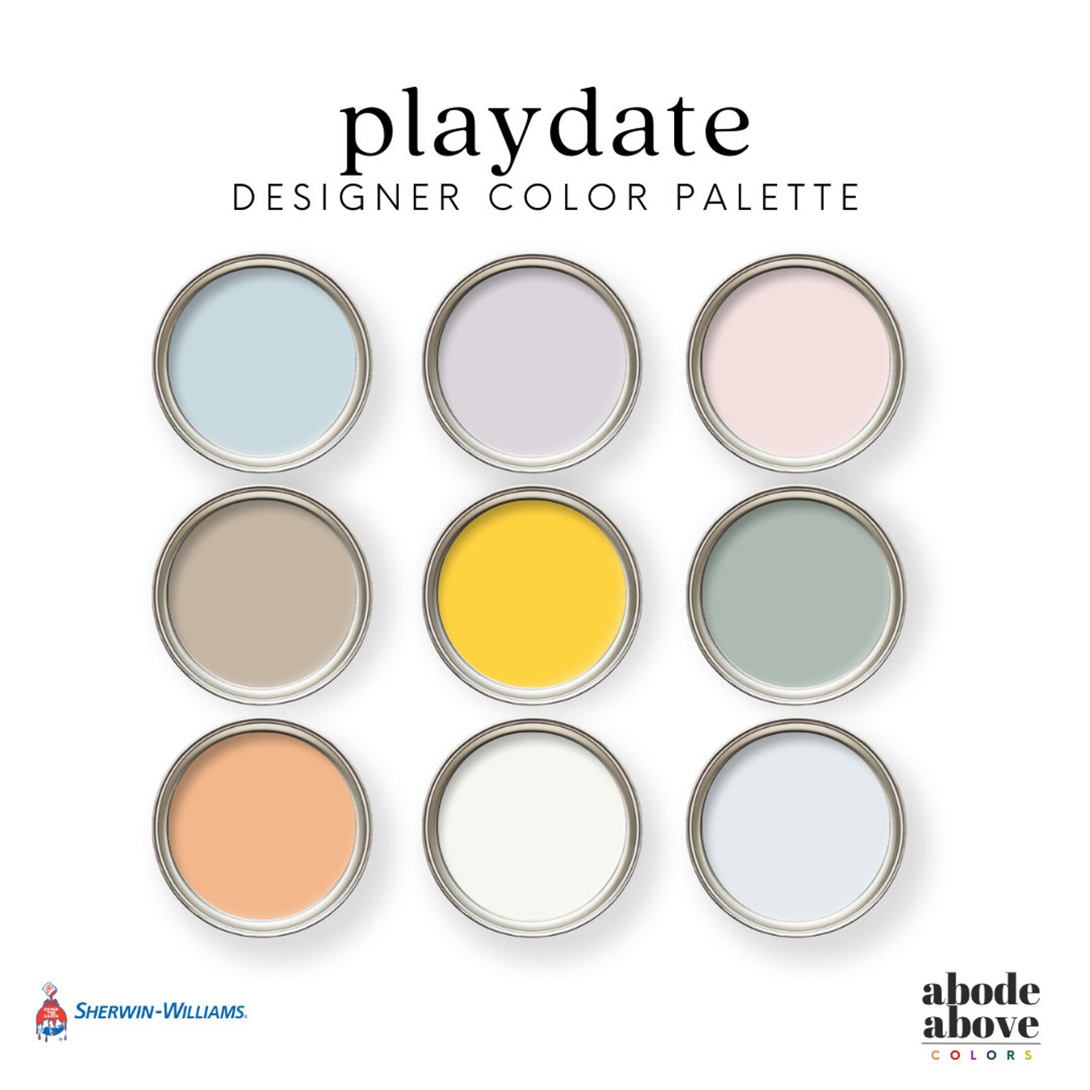 Playdate - Home Color Palette | Sherwin Williams Whole House Color ...