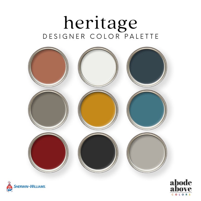 Heritage Home Color Palette Sherwin Williams 2024 Whole House Color ...