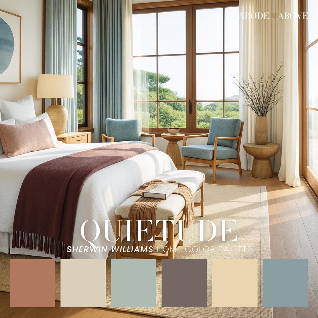 Quietude Sherwin-williams Home Color Palette | Transitional Paint Color ...