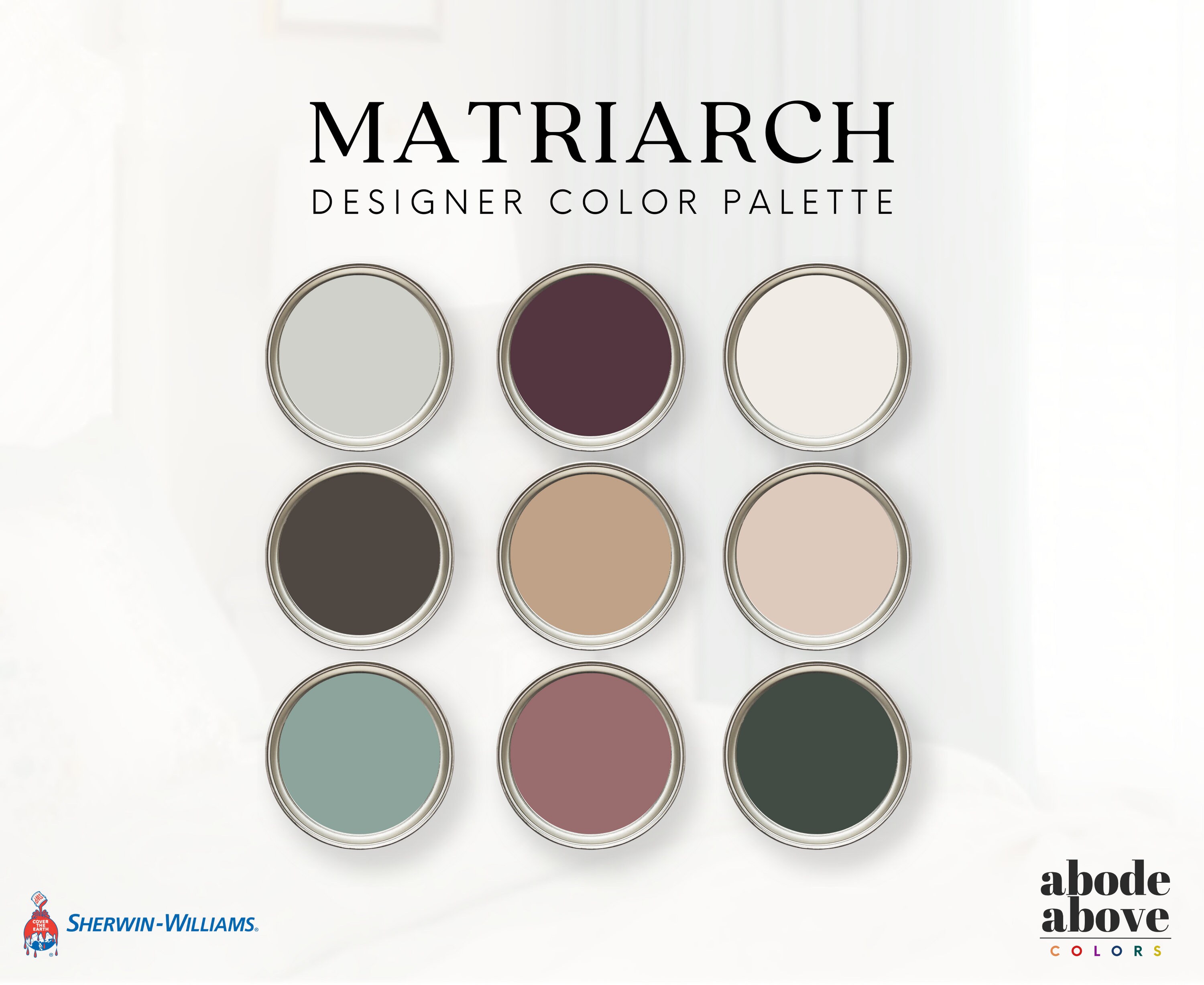 Matriarch Interior Design Color Palette With Hex Codes for - Etsy