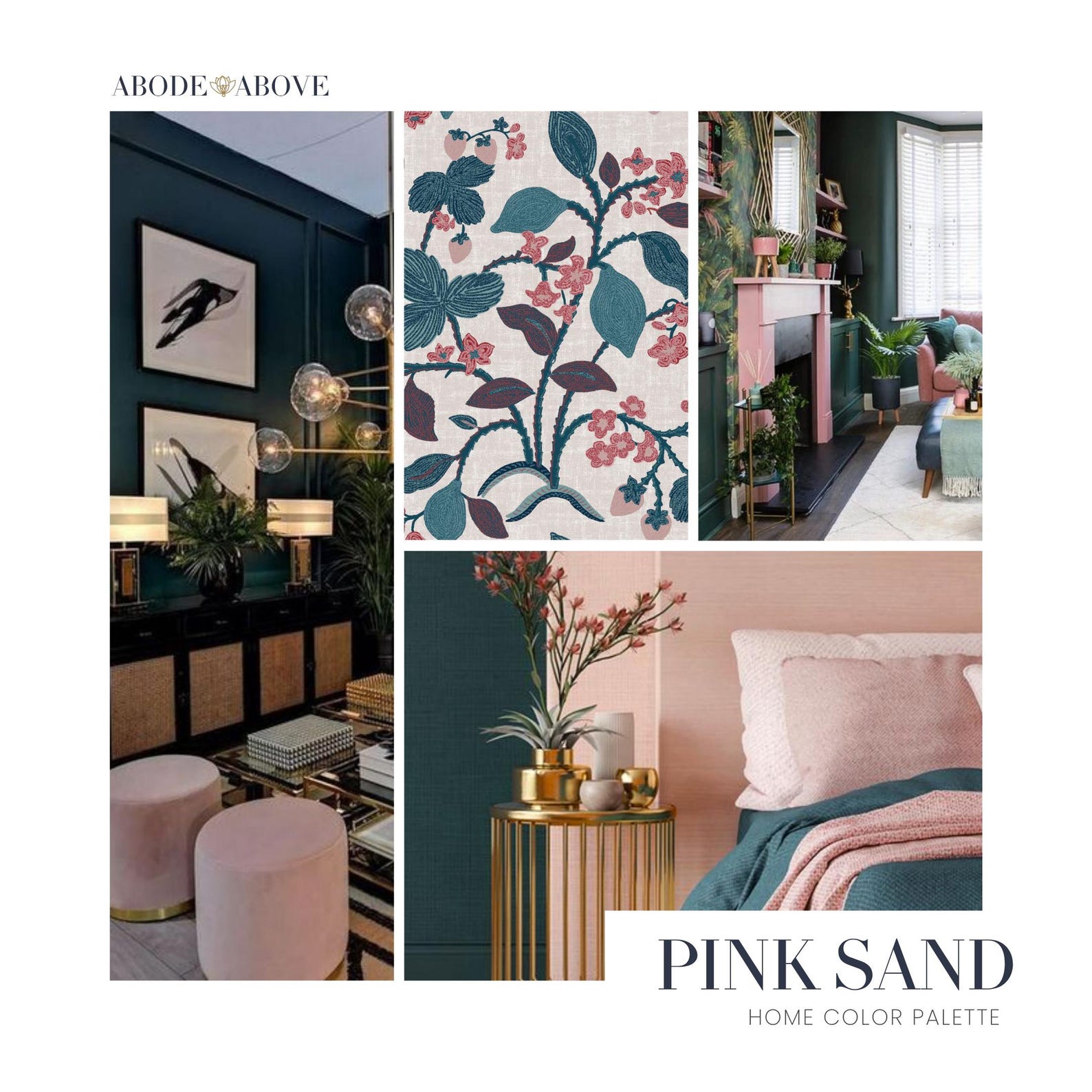 Pink Sand Sherwin Williams Color Palette | Eclectic Modern Paint Scheme ...
