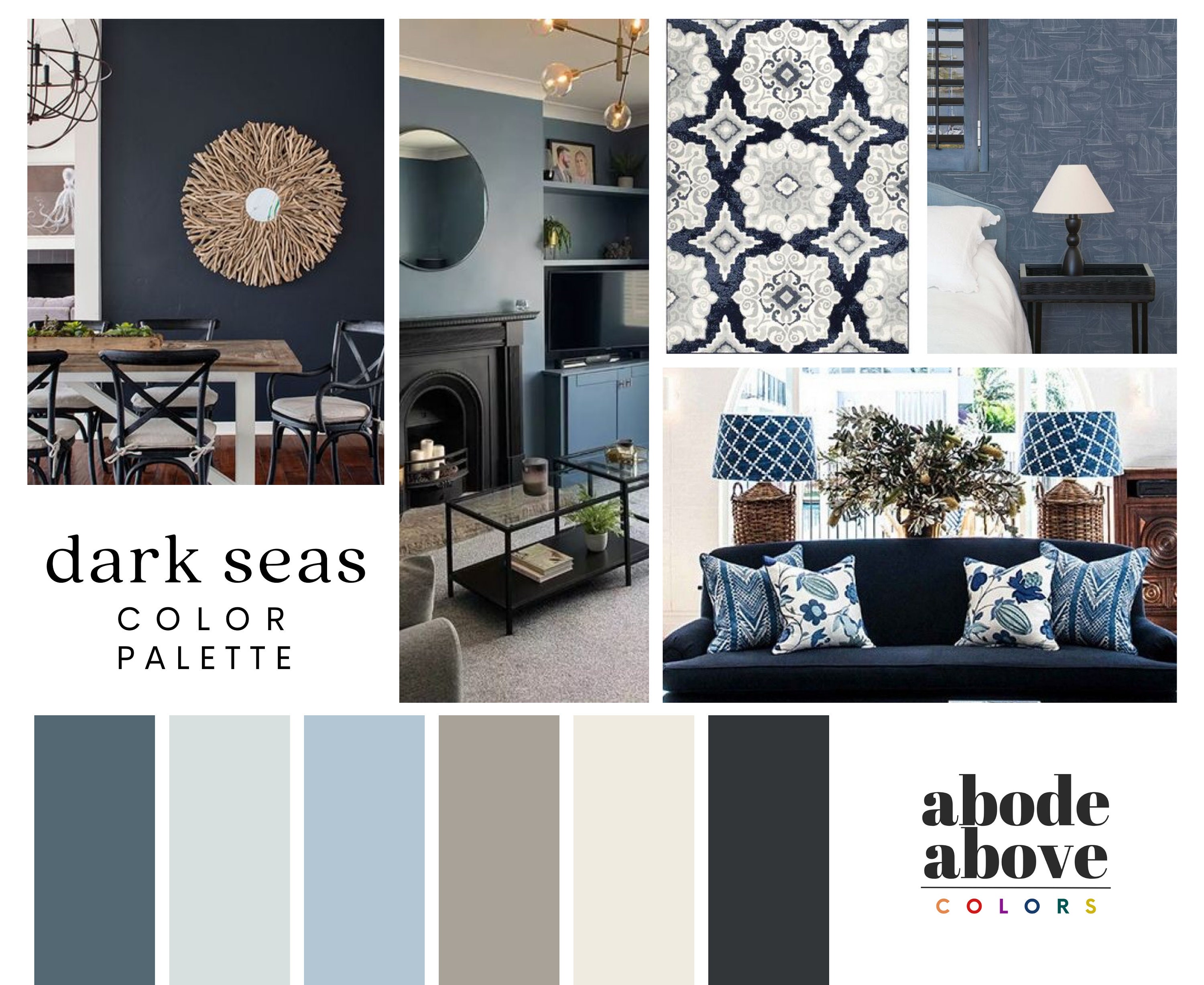Dark Blue Interior Walls Color Combinations