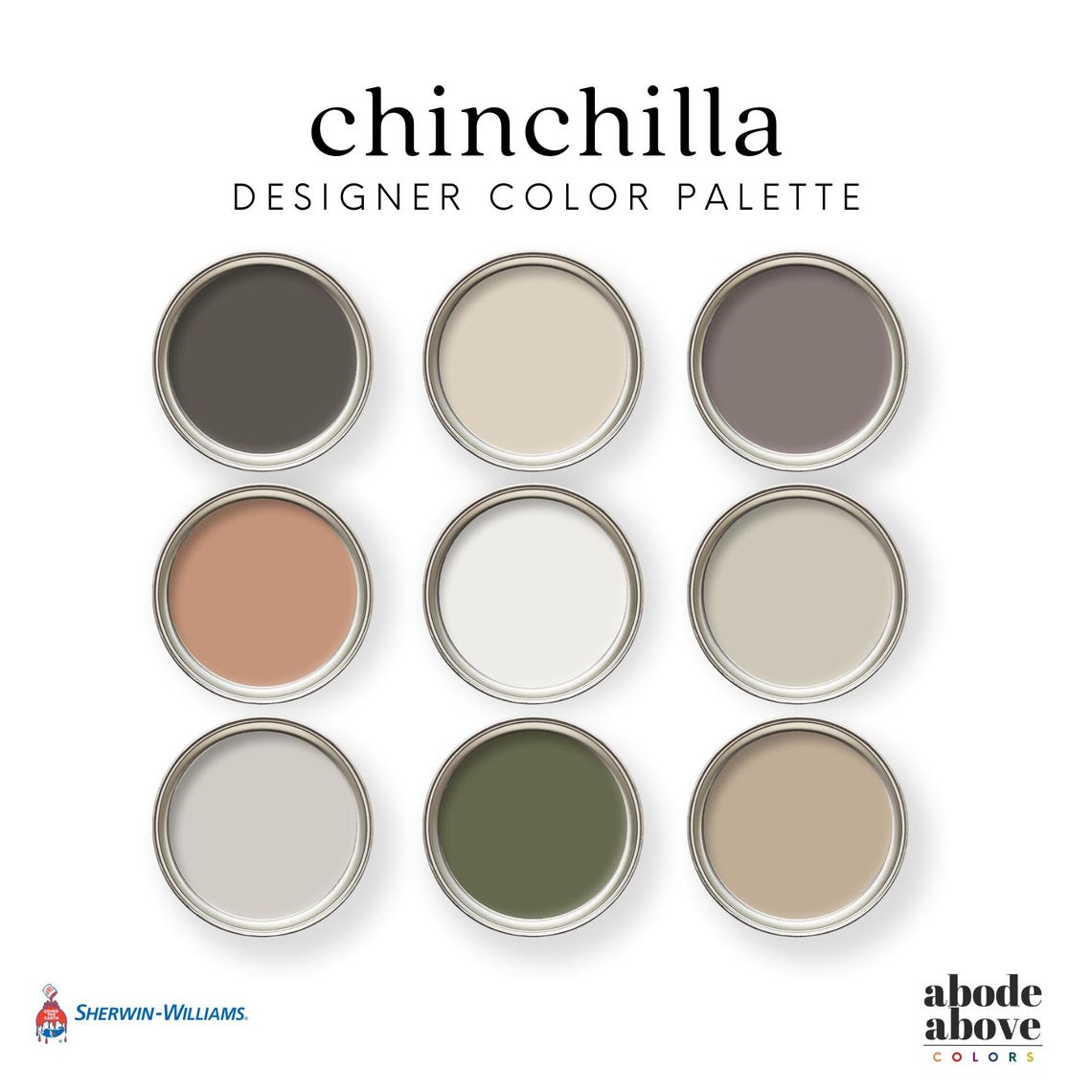 Chinchilla - Home Color Palette | Sherwin Williams Whole House Color ...