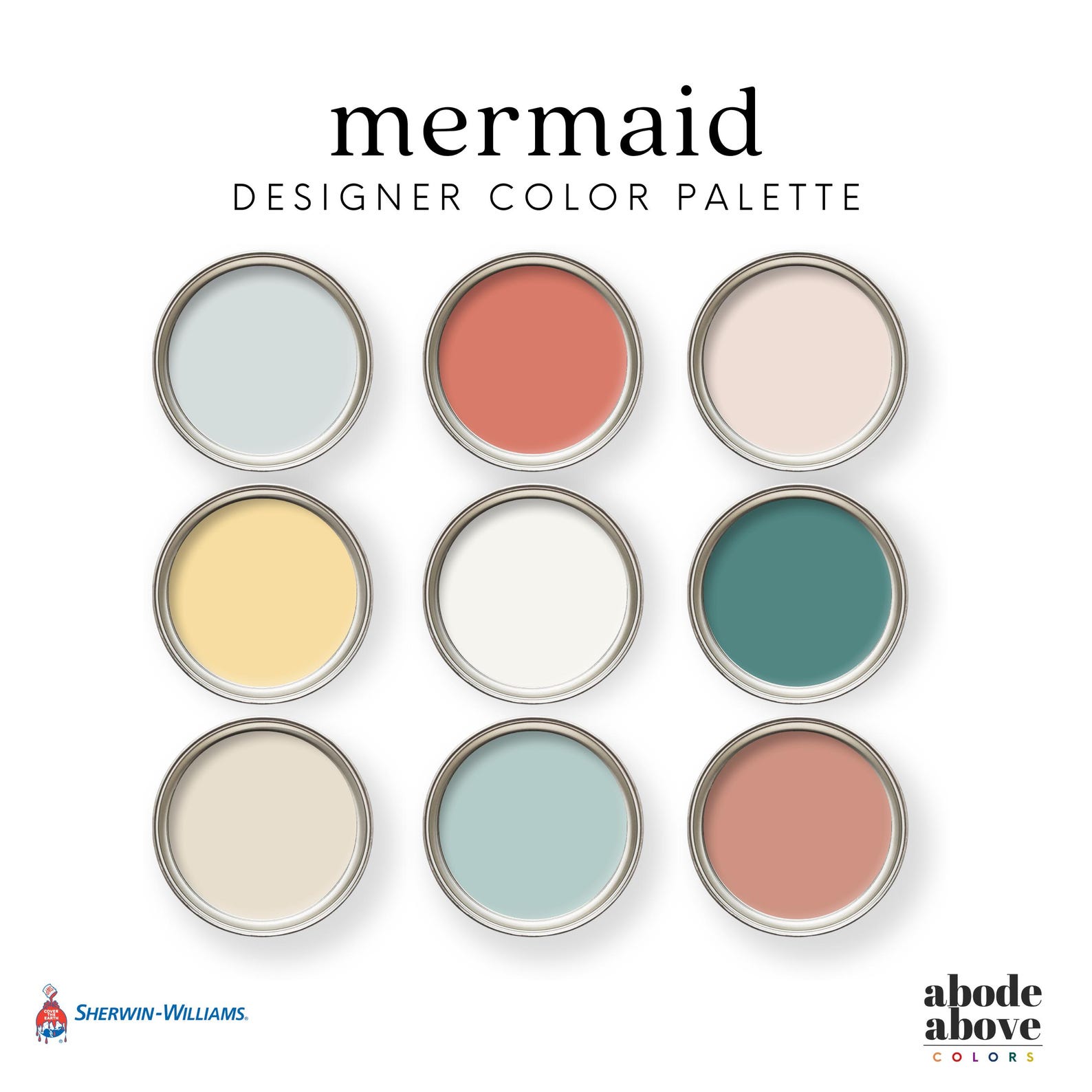 Mermaid - Home Color Palette | Sherwin Williams Whole House Color ...
