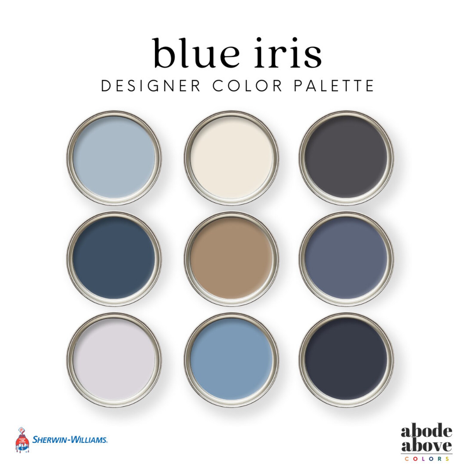 Blue Iris - Home Color Palette | Sherwin Williams Whole House Color ...