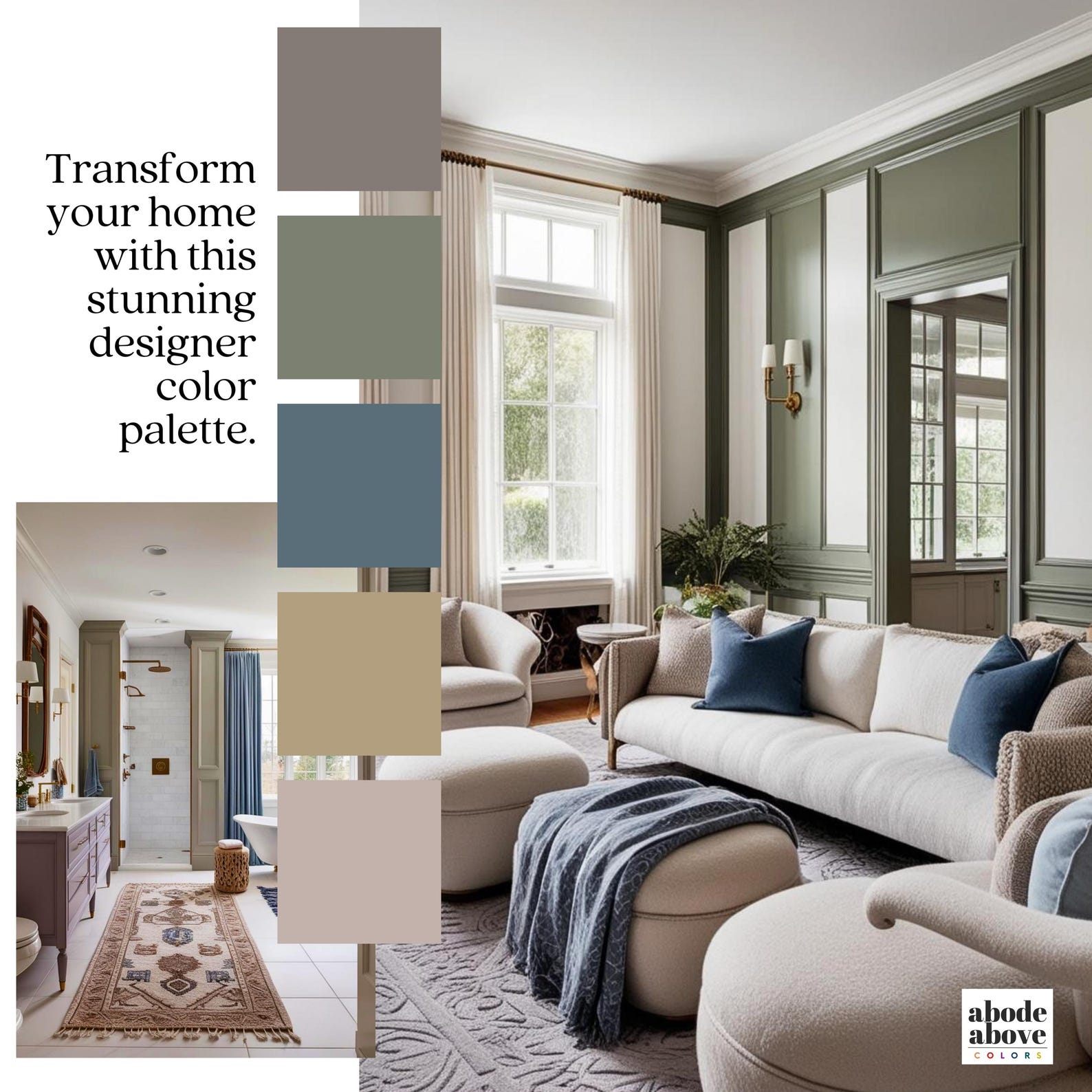 Meander - Home Color Palette | Sherwin Williams Whole House Color ...