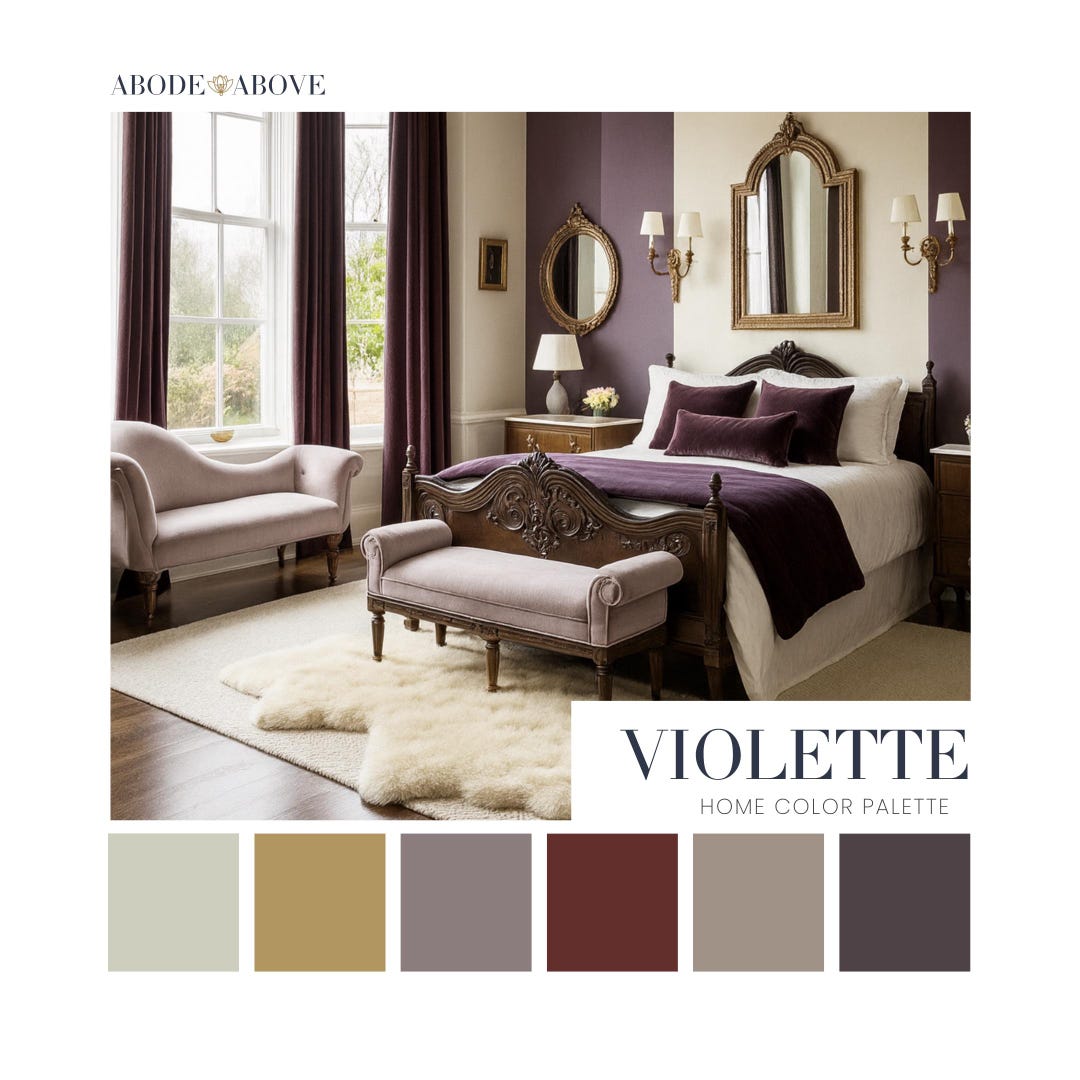 Violette Sherwin Williams Whole House Color Palette, Plum Paint Color ...