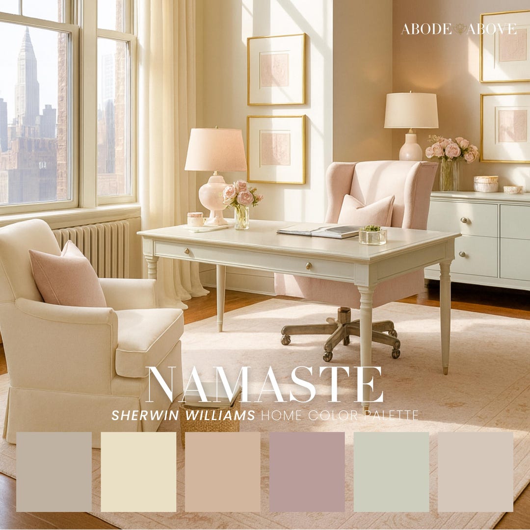 Namaste Paint Color Palette | Scandinavian Minimalist Scheme (digital ...
