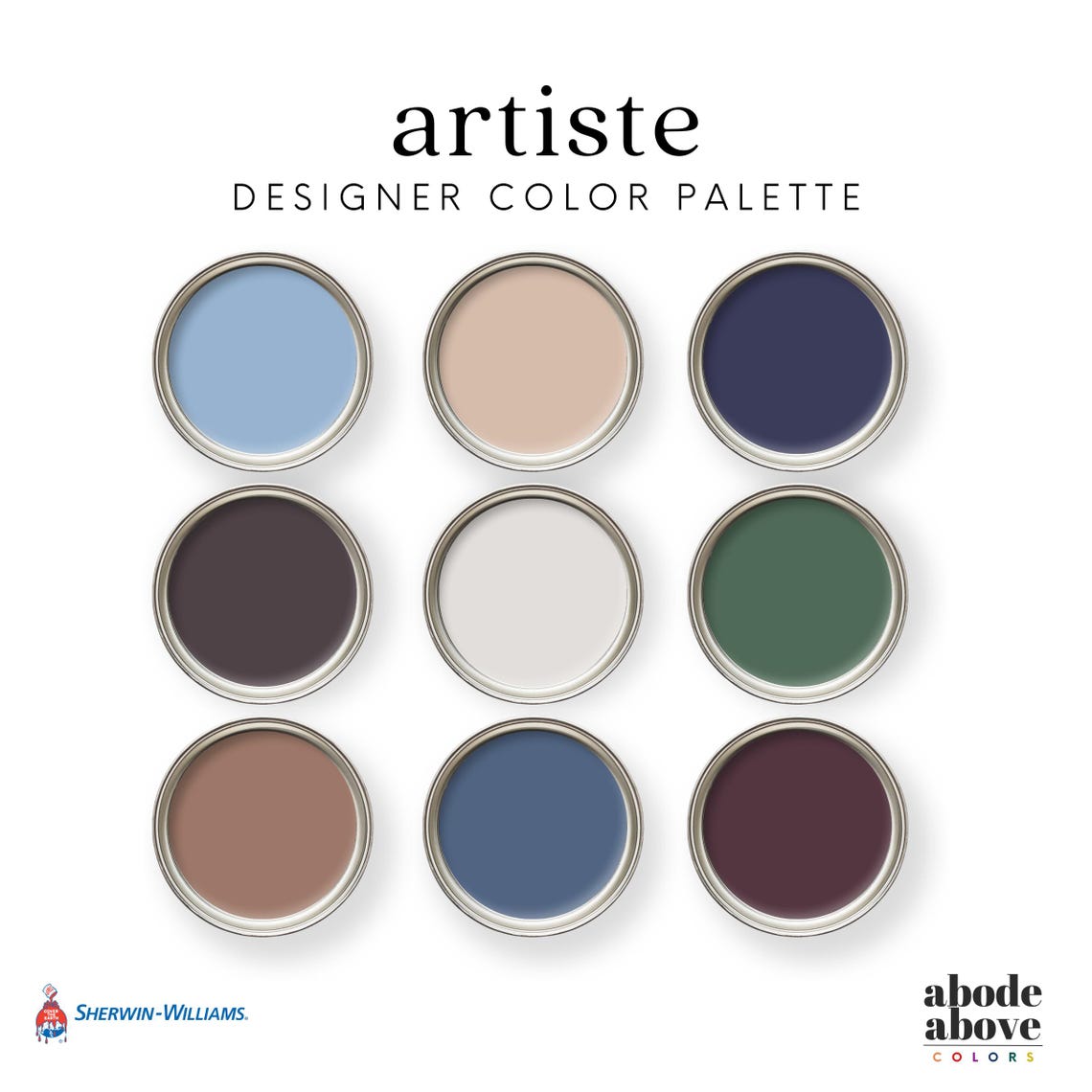 Artiste - Home Color Palette | Sherwin Williams Whole House Color ...