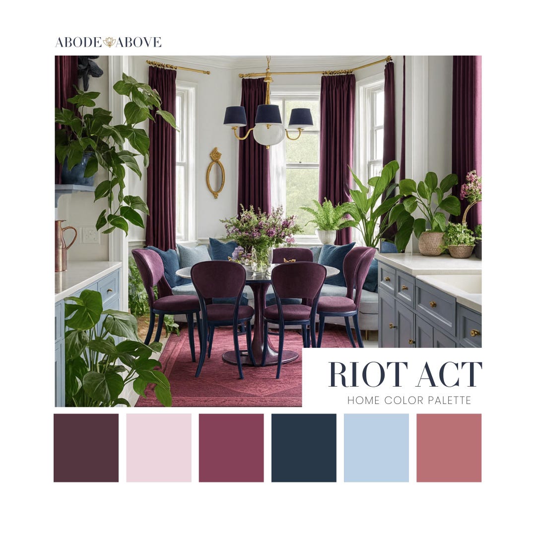 Riot Act Sherwin Williams Whole House Color Palette, Burgundy Paint ...