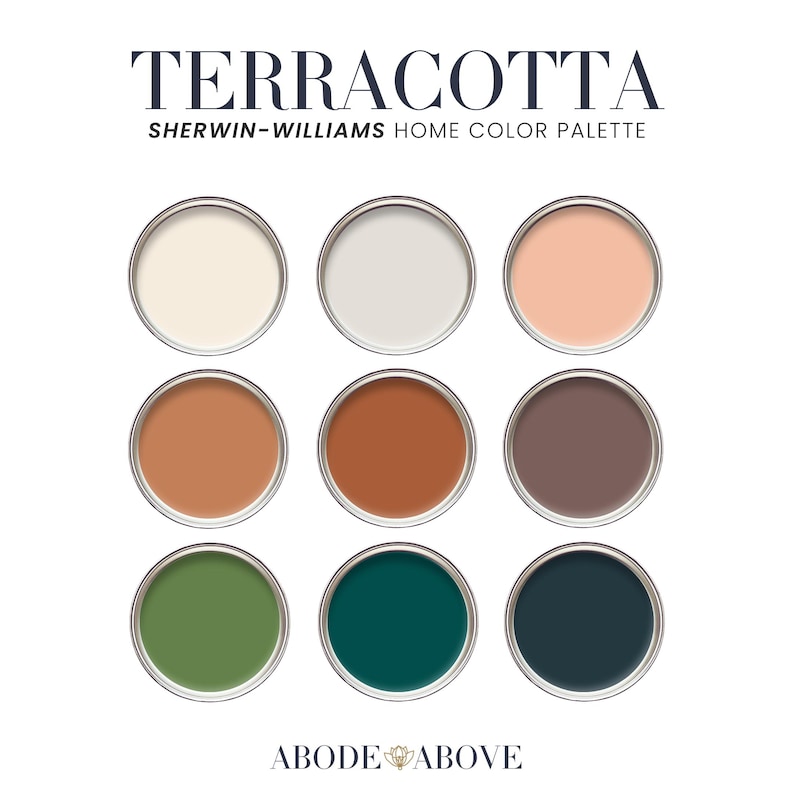Terracotta Home Color Palette | Mediterranean Interior Paint Scheme ...