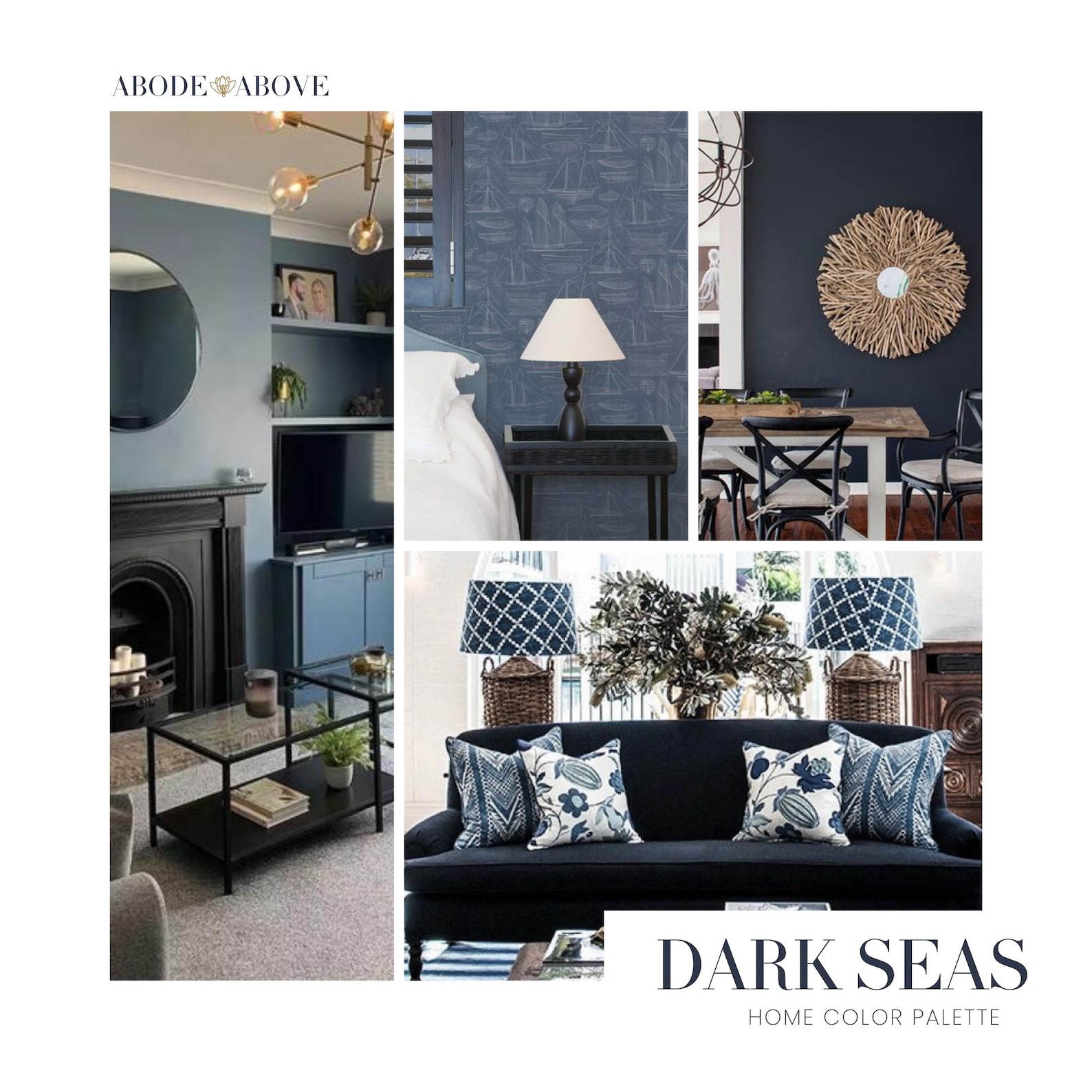Dark Seas Color Palette | Nautical Coastal Paint Scheme (PDF) - Etsy