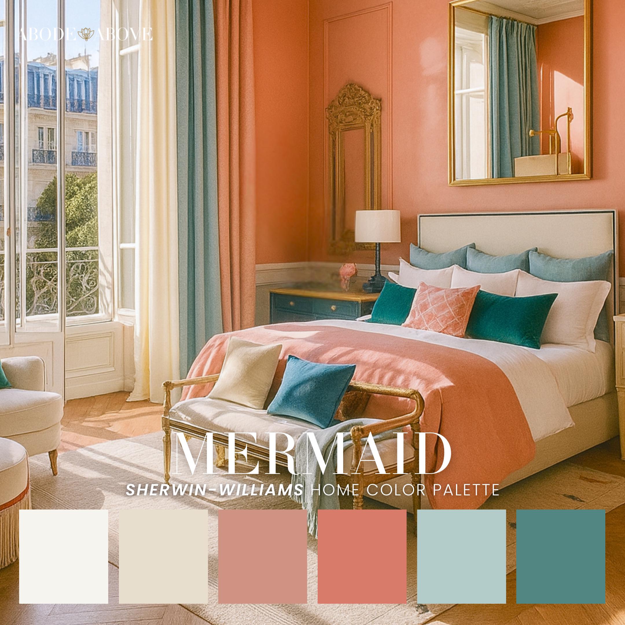 Mermaid Coastal Color Palette | Sherwin-williams Paint Scheme (PDF) - Etsy