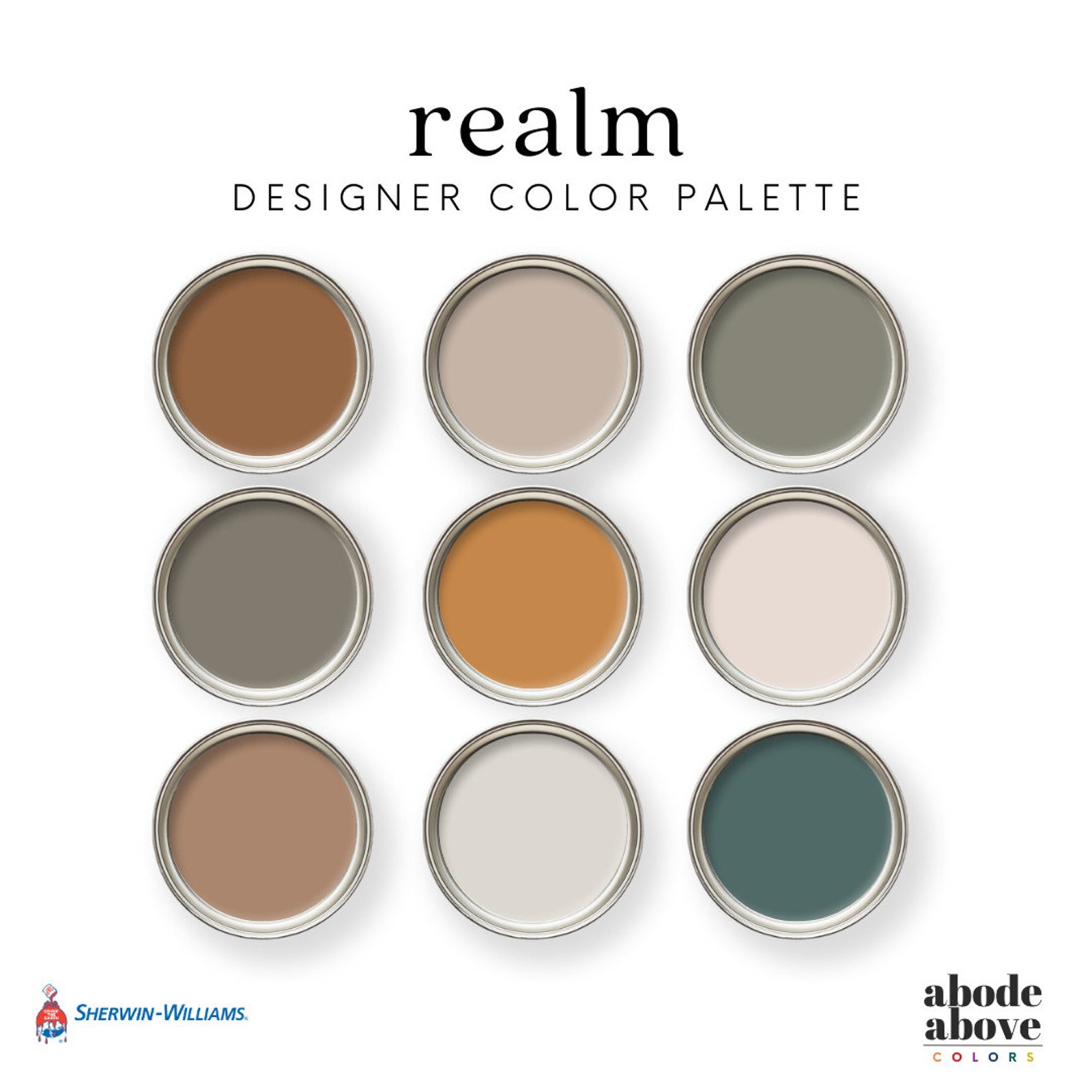 Realm - Home Color Palette | Sherwin Williams Whole House Color Scheme ...