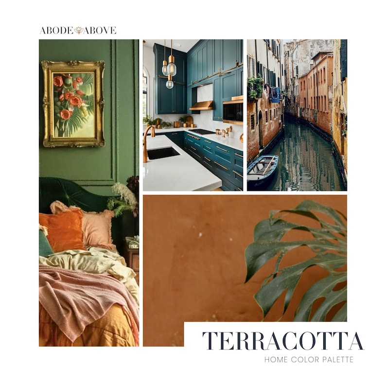 Terracotta Home Color Palette | Mediterranean Interior Paint Scheme ...