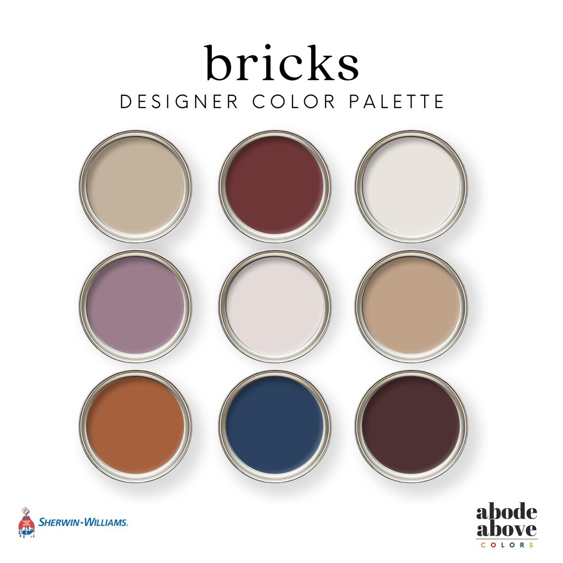 Bricks - Home Color Palette | Sherwin Williams 2025 Whole House Color ...