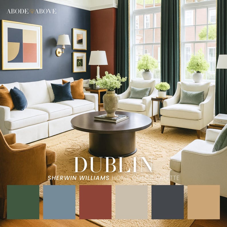 Dublin Home Color Palette | Sherwin Williams Rustic Scheme (PDF) - Etsy ...