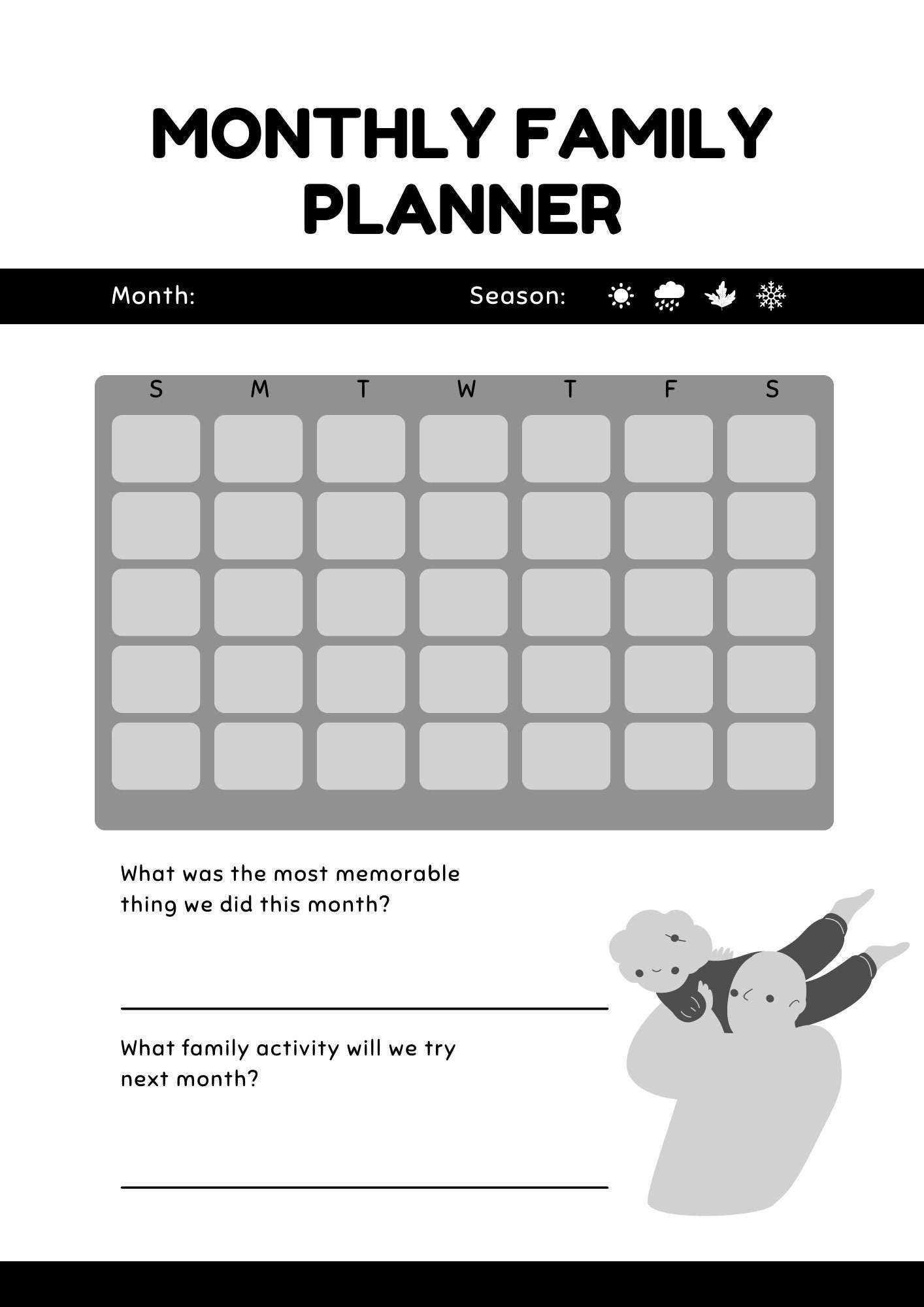 Family Planner,printable Daily Family Planner,weekly Family Planner ...
