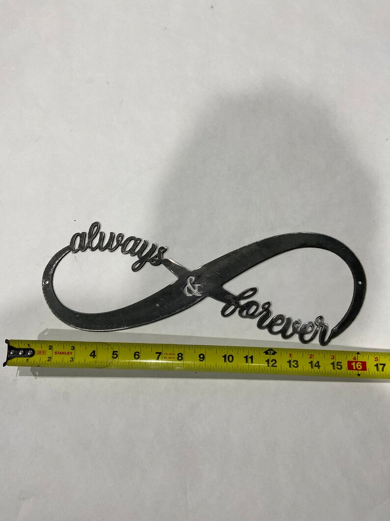 Always and Forever Infinity Love Metal Sign Anniversary or Wedding ...