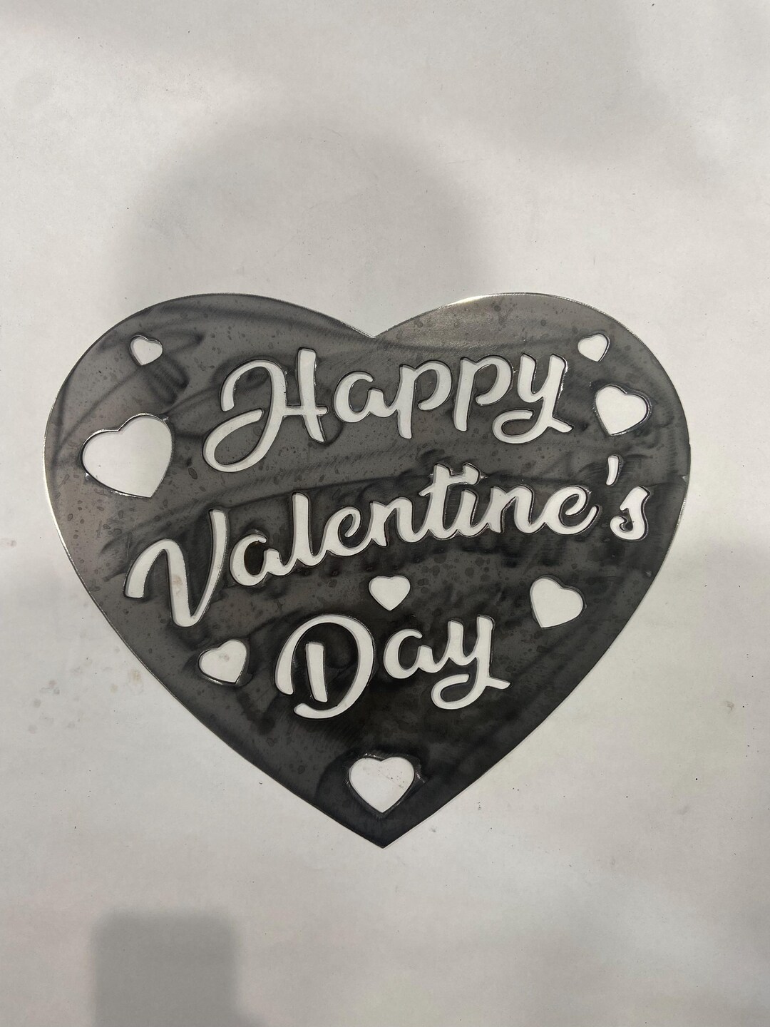 Happy Valentines Day Heart Metal Sign - Etsy