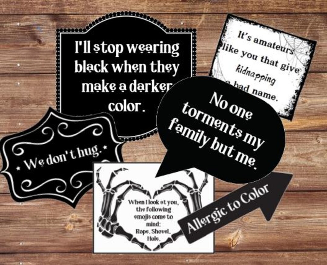 Wednesday Addams Christmas Elf Signs for Props * Digital Download * - Etsy