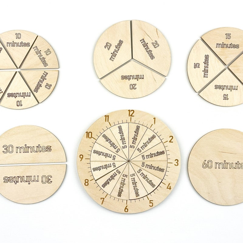 Time Telling Fraction - Etsy