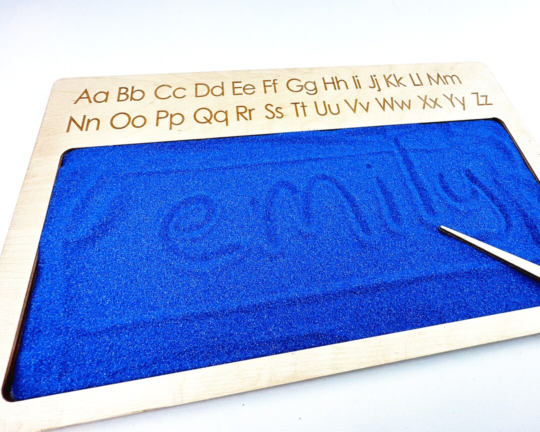 Wooden Letter Learning Sand Tray, Homeschool and Preschool Materials ...