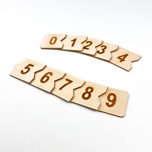 Montessori Wooden Number Puzzle, Handmade Wood Matching and Counting ...