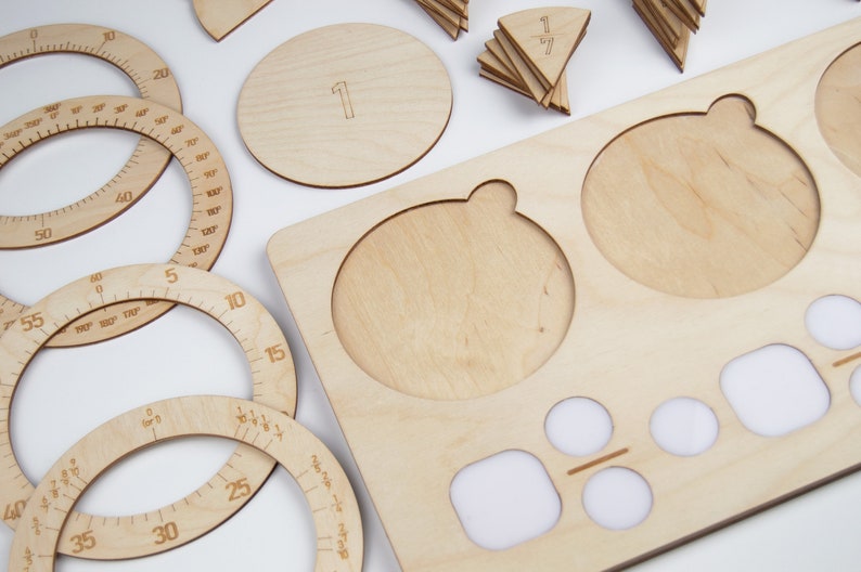 Wooden Fraction Manipulation Board Montessori Math - Etsy