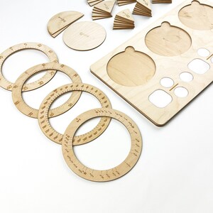 Wooden Fraction Manipulation Board, Montessori Math Manipulation ...