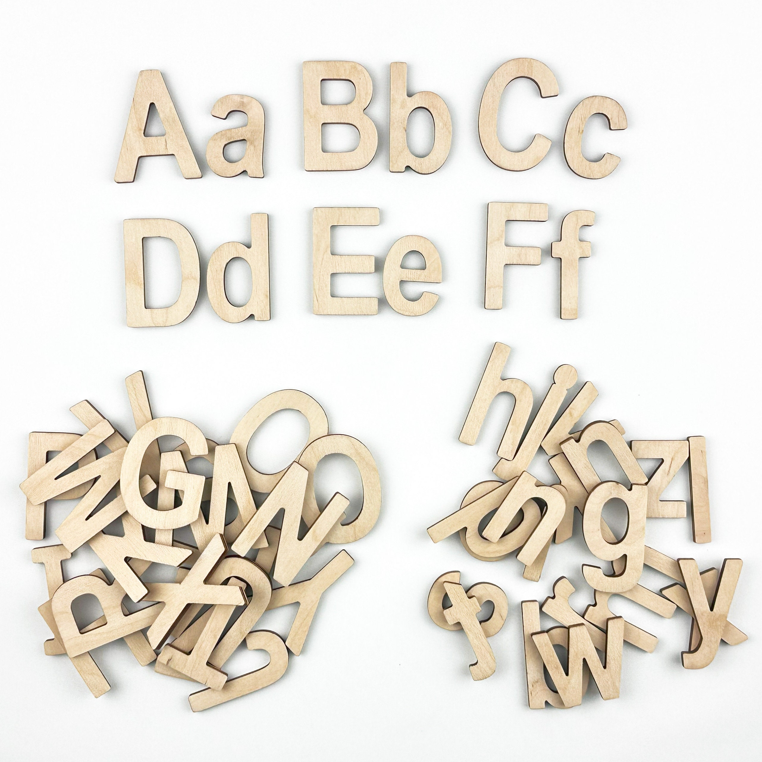 Wooden Alphabet Set Montessori Preschool Homeschool Spelling - Etsy